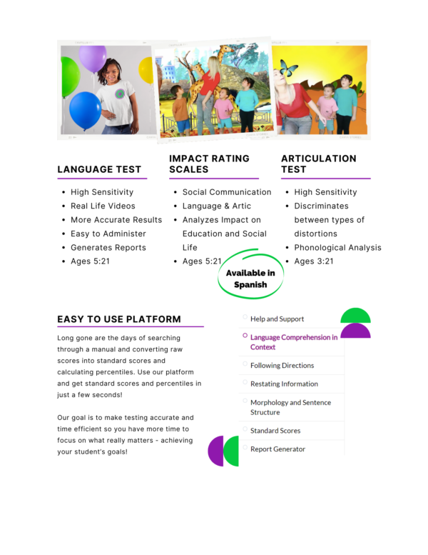 Speech and Language Tests: Language and Articulation Tests